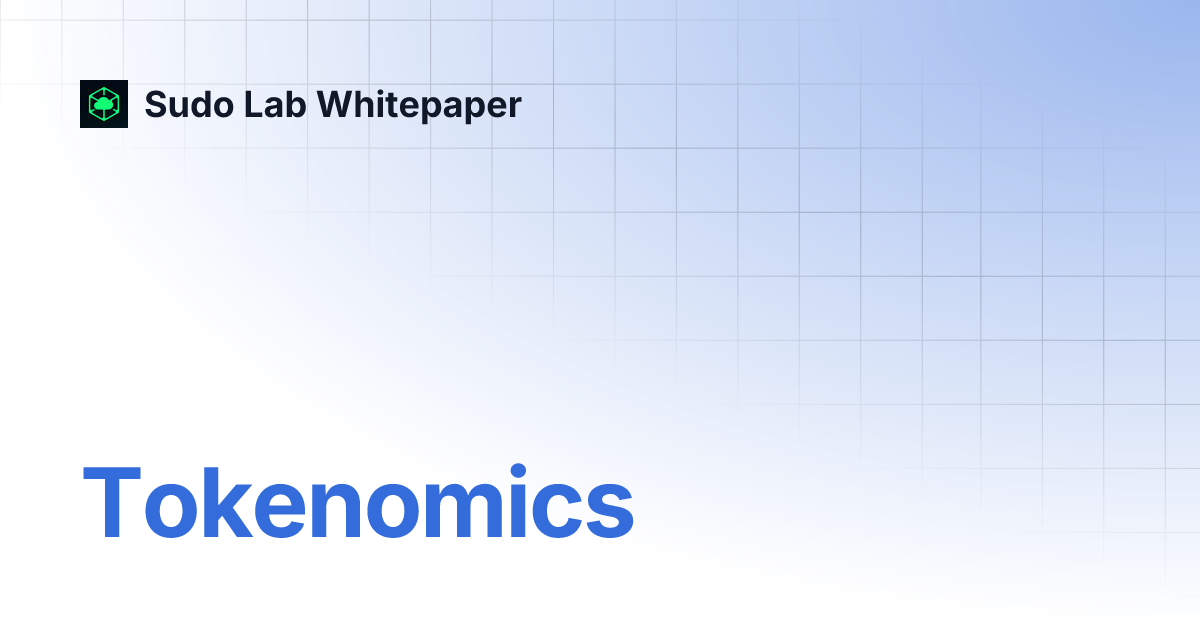 Tokenomics | Sudo Lab Whitepaper